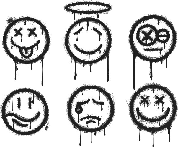 Sad Emoji Black and White Vector Images (over 1,300)