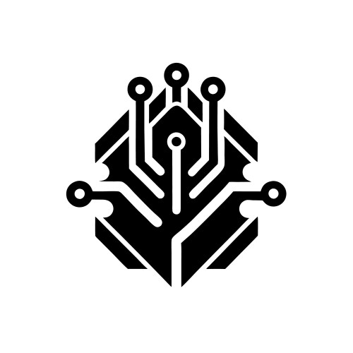 Tech symbol digital marketing logo icon art Vector Image