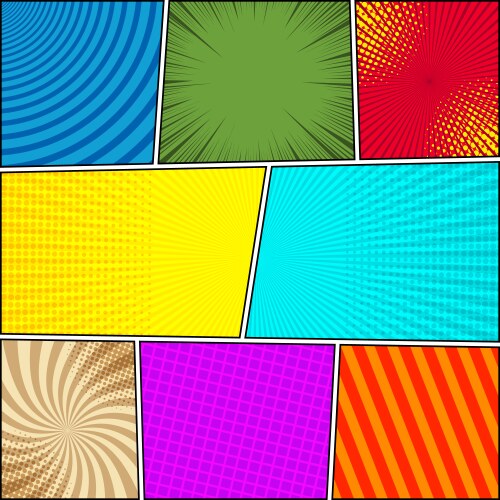 Color comics book cover vertical backdrop Vector Image