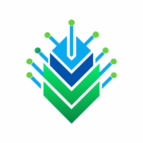 Tech symbol digital marketing logo icon art Vector Image