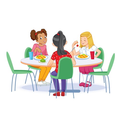 Children Eating Lunch School Clipart Vector Images (over 110)