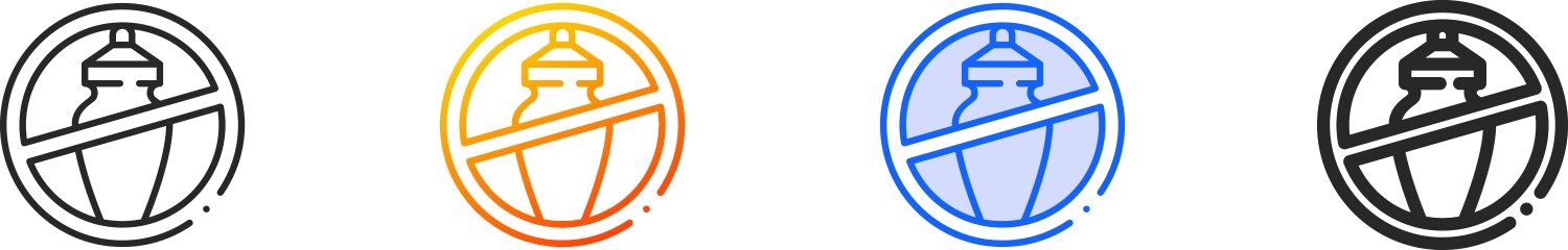 Coffin iconthin linear gradient blue stroke Vector Image