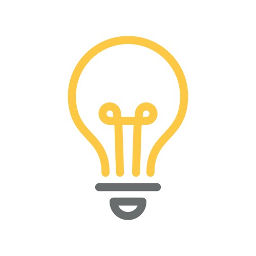 Light bulb idea icon Royalty Free Vector Image