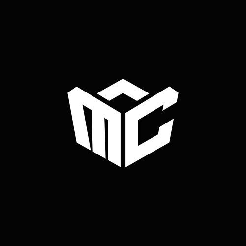 Mc logo monogram with shield shape design template