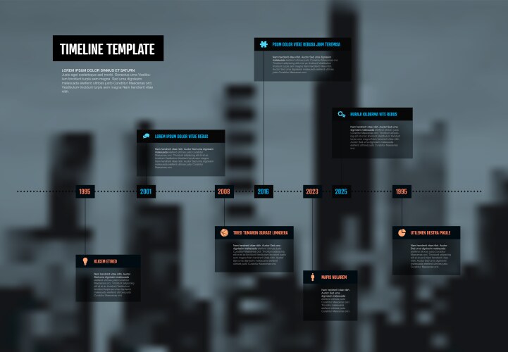 Infographic company history timeline template Vector Image