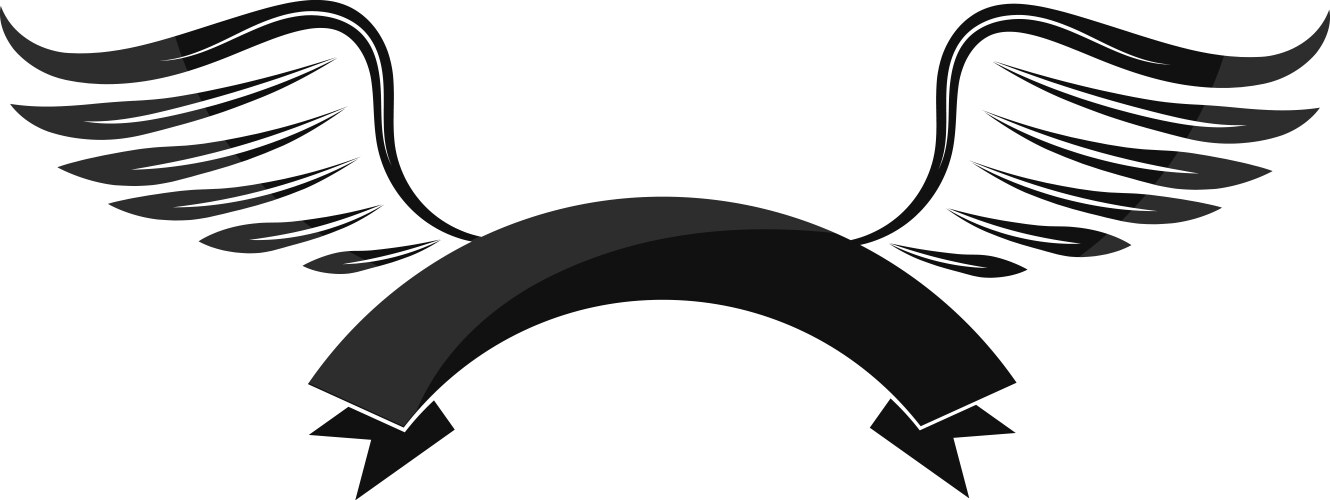 Ribbon with Wings Vector Images (over 9,100)