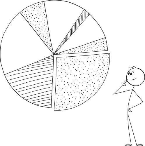 Person counting on abacus cartoon stick figure Vector Image