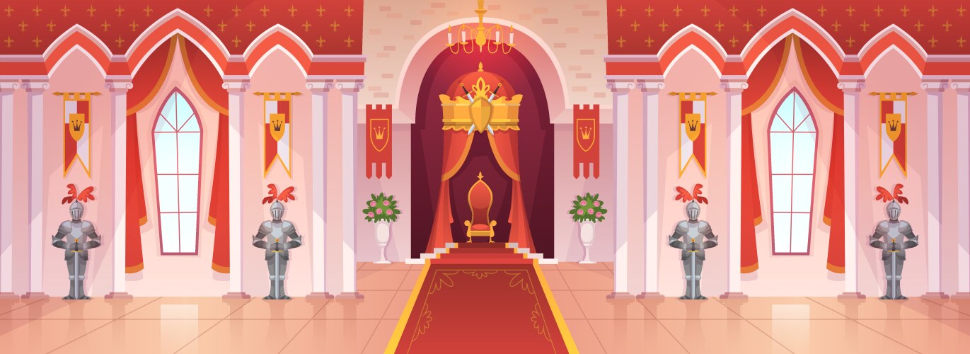Cartoon castle hall ballroom for dancing Vector Image