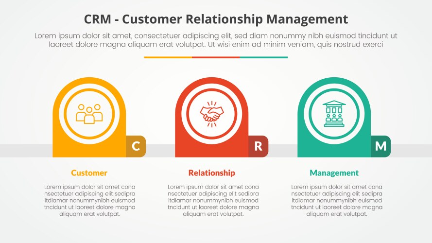 Crm customer relationship management infographic Vector Image
