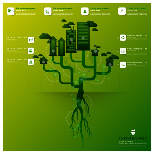 Ecology and environment infographic element Vector Image