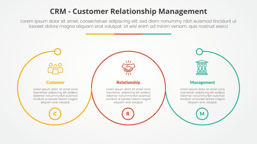 Crm customer relationship management infographic Vector Image
