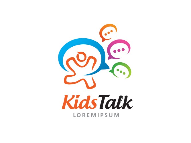 Multimedia bubble speech logo sign symbol icon Vector Image