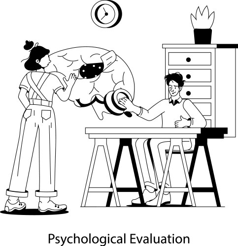 Psychological evaluation Royalty Free Vector Image