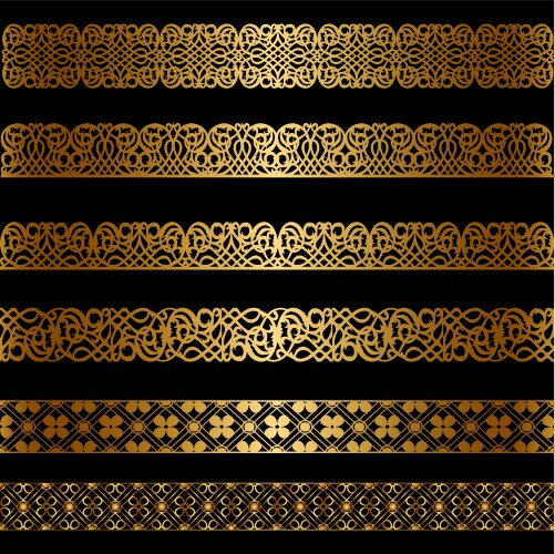 Set of antique greek borders Royalty Free Vector Image