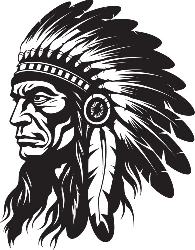 Shadowed spirit apache face iconic desert Vector Image