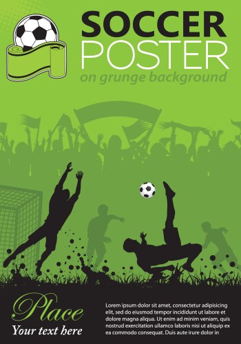 Soccer poster Royalty Free Vector Image - VectorStock
