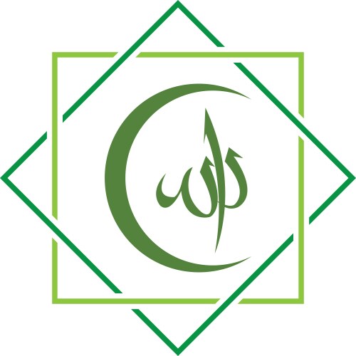 Golden islamic allah calligraphy background for Vector Image