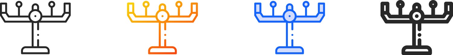 Architecture and city iconthin linear gradient Vector Image