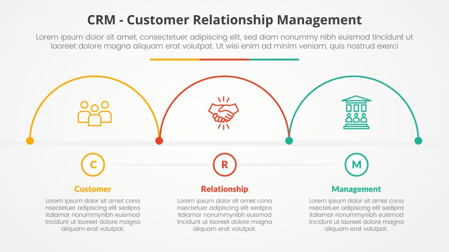 Crm customer relationship management infographic Vector Image