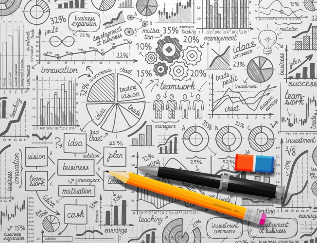 Stock Market Sketch Drawing Vector Images (over 1,100)