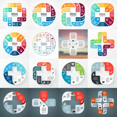 Plus infographic medical diagram Royalty Free Vector Image