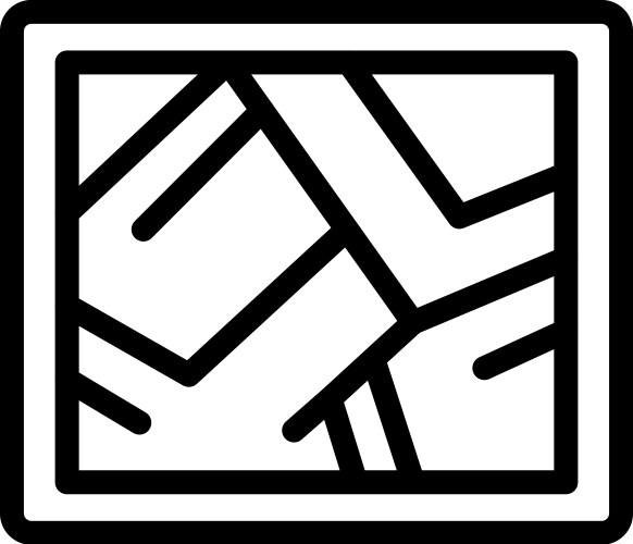 Entry floor mat icon outline front Royalty Free Vector Image