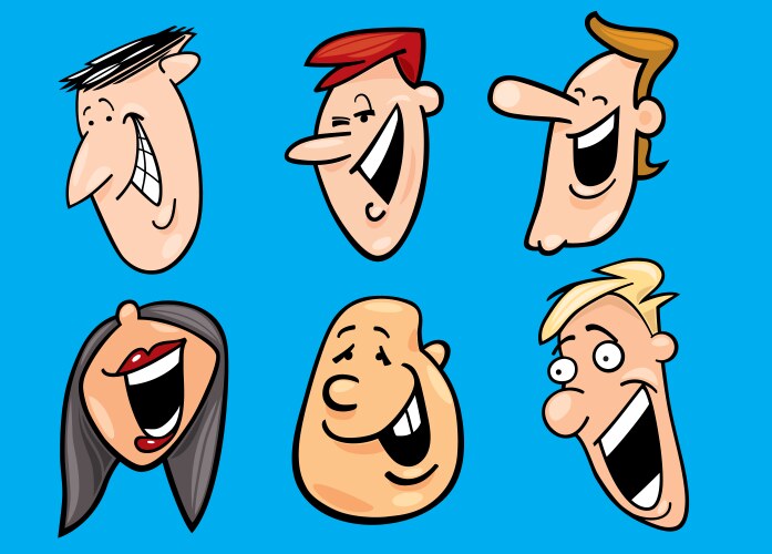 Family faces theme image 1 Royalty Free Vector Image