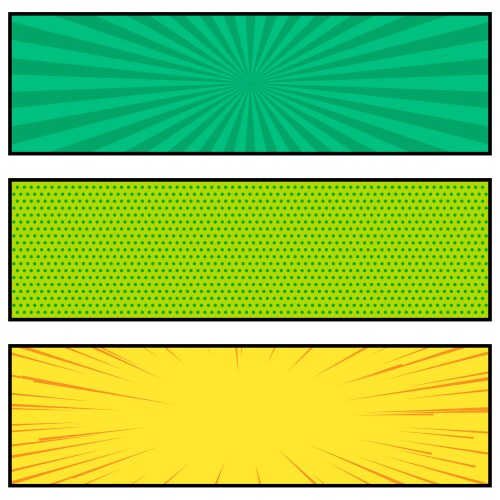 Set of colorful retro comic book page background Vector Image