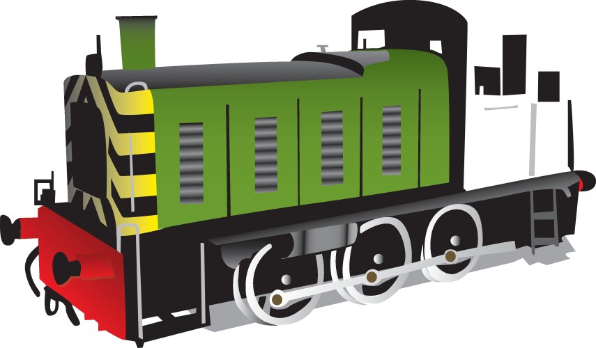 Train and two wagon carts Royalty Free Vector Image