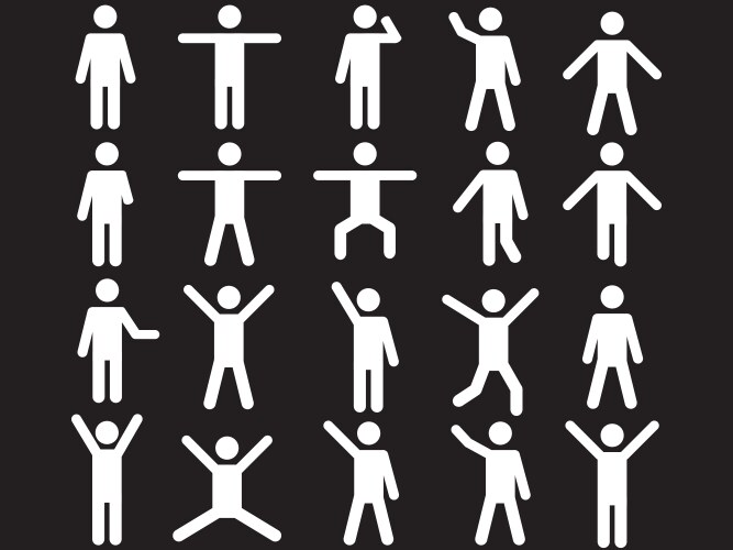Human pictograph pyramid Royalty Free Vector Image