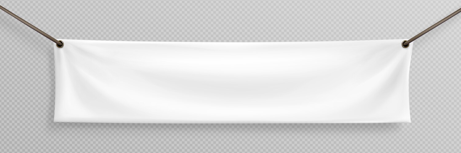 Blank fabric banner Royalty Free Vector Image - VectorStock