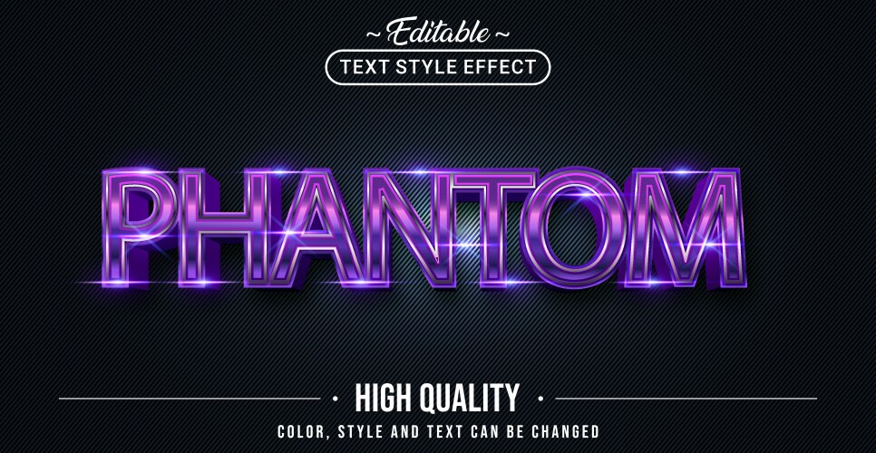 Nice text editable font effect Royalty Free Vector Image