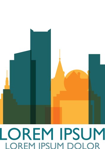 Phoenix city skyline silhouette logo Royalty Free Vector