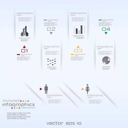 Minimal infographics template easily Royalty Free Vector