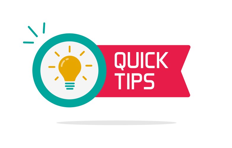 Quick tip hint icon bulb fact idea Royalty Free Vector Image