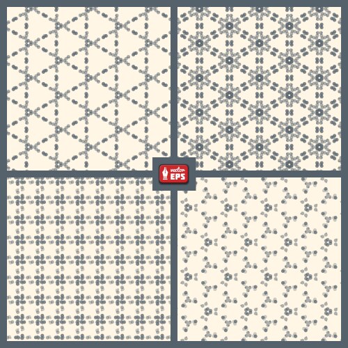 Collection of simple seamless dotted patterns Vector Image