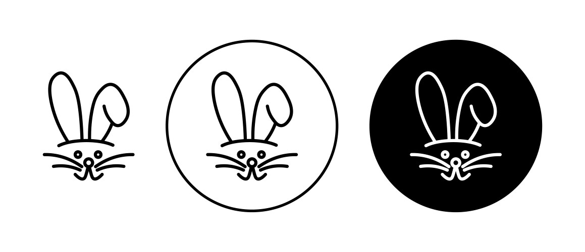 Easter bunny icon Royalty Free Vector Image - VectorStock