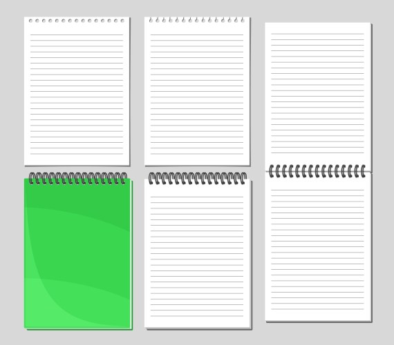 Notepad on transparent background Royalty Free Vector Image