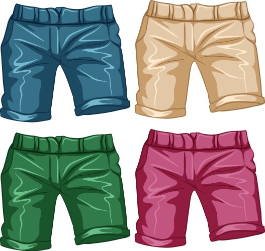 Single Cartoon Beach Colorful Swimming Shorts Vector Image