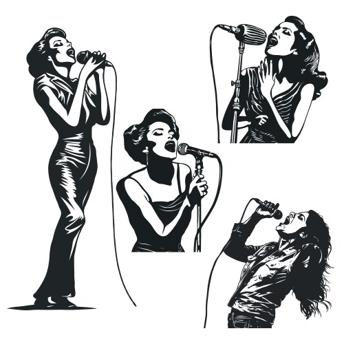 Singer Sketch Vector Images (over 1,100)