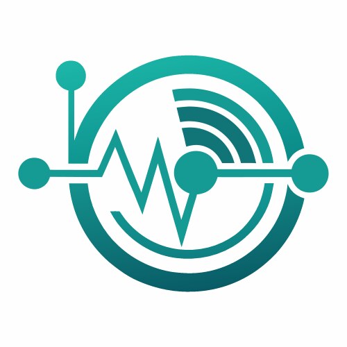 Tech symbol digital marketing logo icon art Vector Image