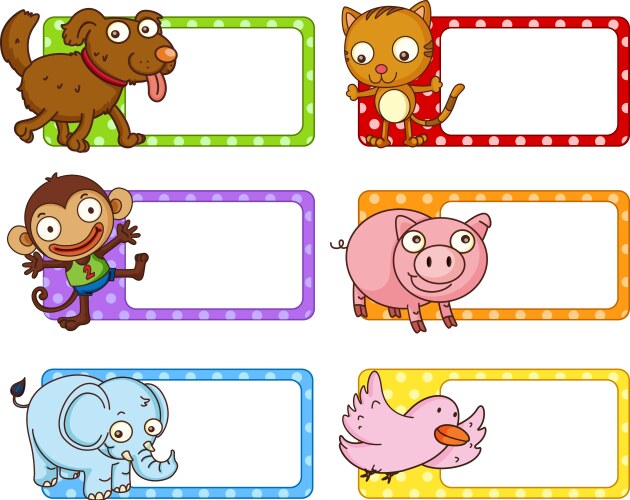 Label design with cute fish Royalty Free Vector Image