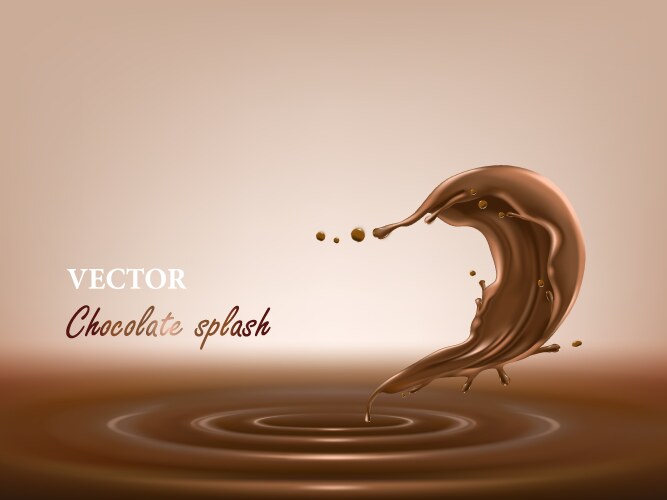 Abstract background with chocolate splash high Vector Image