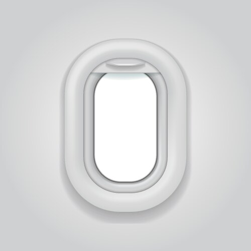 Airplane window template inside and outside view Vector Image