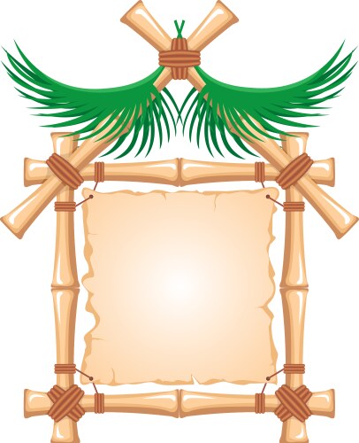 Bamboo frame Royalty Free Vector Image - VectorStock