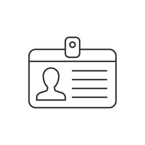 Identification white empty blank plastic id cards Vector Image