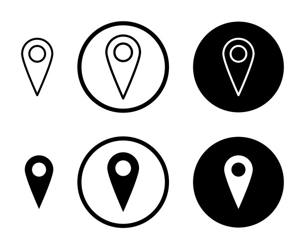 Map marker icon set Royalty Free Vector Image - VectorStock