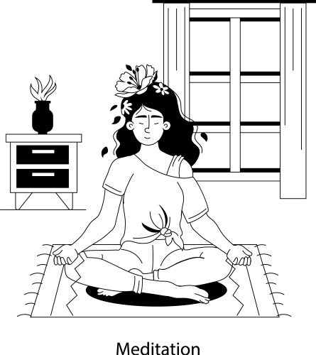Meditation Royalty Free Vector Image - VectorStock