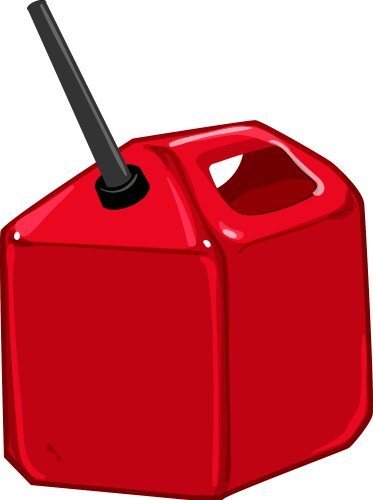 Liquid fuel can cartoon Royalty Free Vector Image