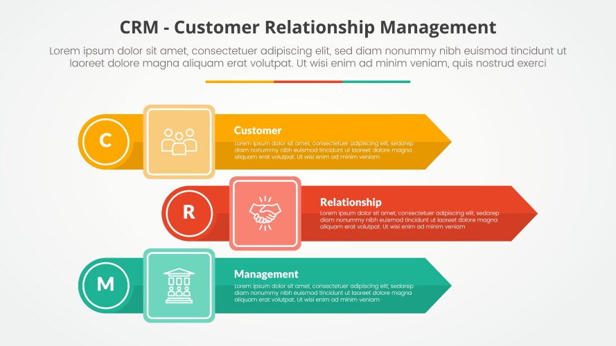 Crm customer relationship management infographic Vector Image